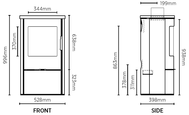 AGA Lawley Wood Burning Stove | Flames.co.uk