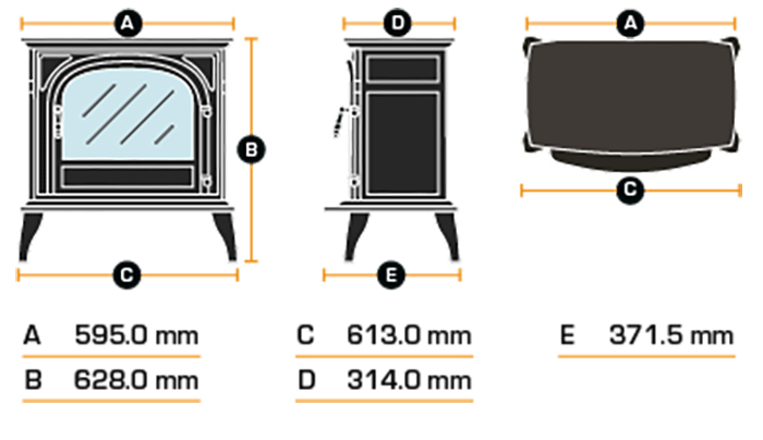British Fires Hinton Cast Iron Electric Stove | Flames.co.uk