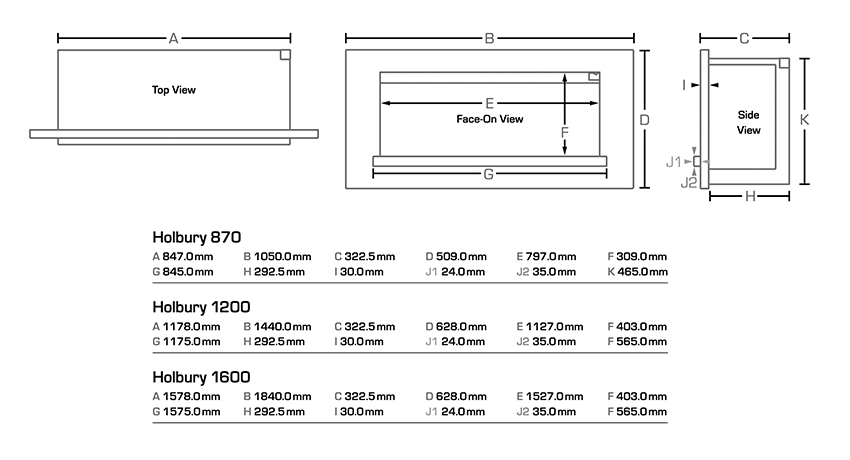 British Fires Holbury Inset Electric Fireplace Suite | Flames.co.uk