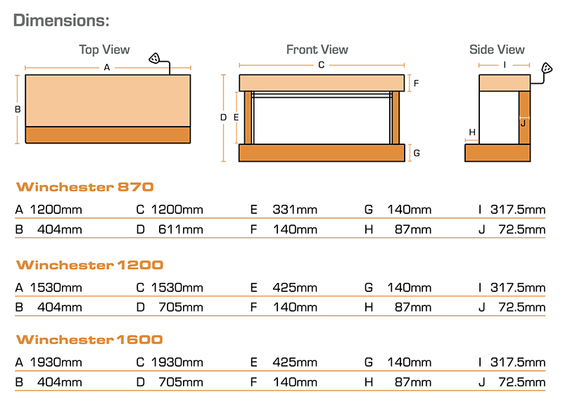 British Fires Winchester Wall Hung Electric Fireplace Suite | Flames.co.uk