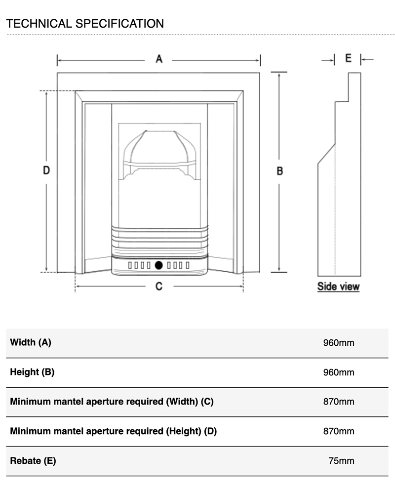 Cast Tec Art Nouveau Integra Cast Iron Fireplace Insert | Flames.co.uk