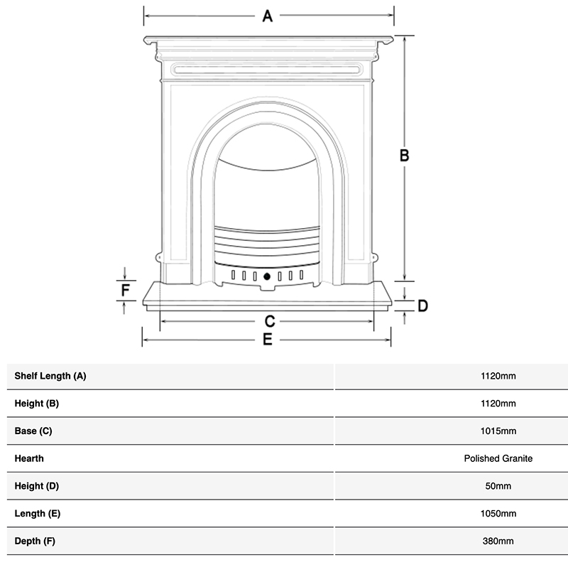 Cast Tec Integra Combination Cast Iron Fireplace | Flames.co.uk