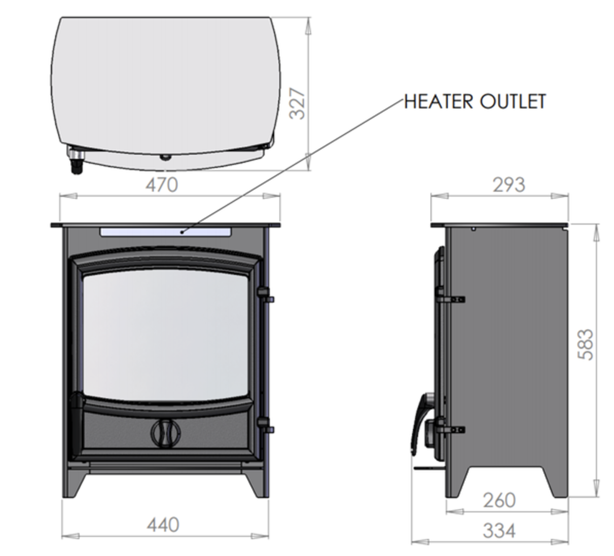 Charlton & Jenrick Curved Door 3D Ecoflame Electric Stove | Flames.co.uk