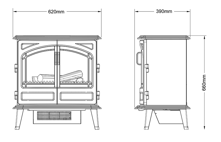 Dimplex Fortrose Optimyst Electric Stove | Flames.co.uk