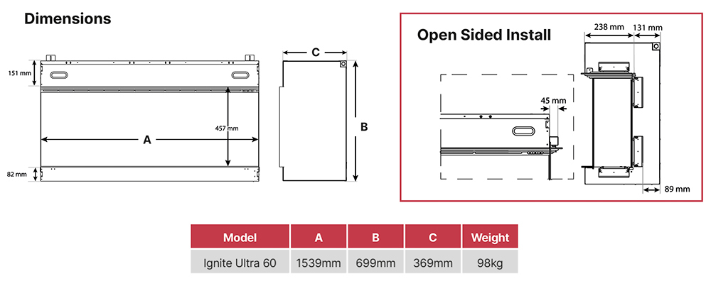 Dimplex Ignite Ultra 60 Electric Fire | Flames.co.uk