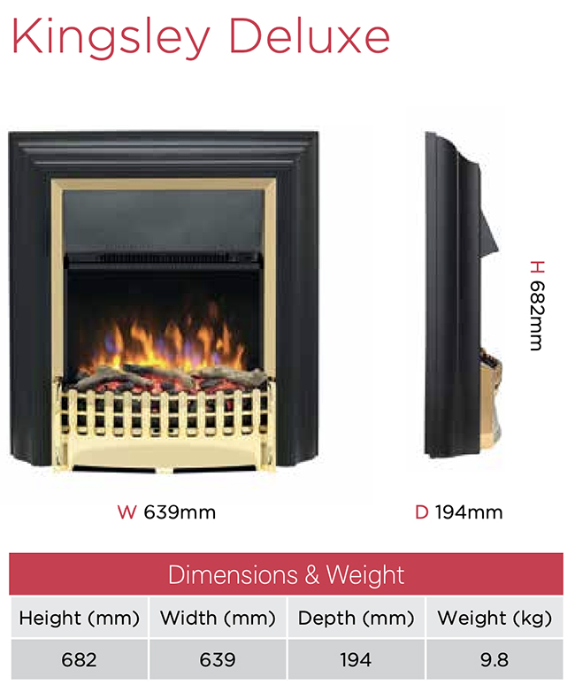 Dimplex Kingsley Deluxe Freestanding Electric Fire | Flames.co.uk