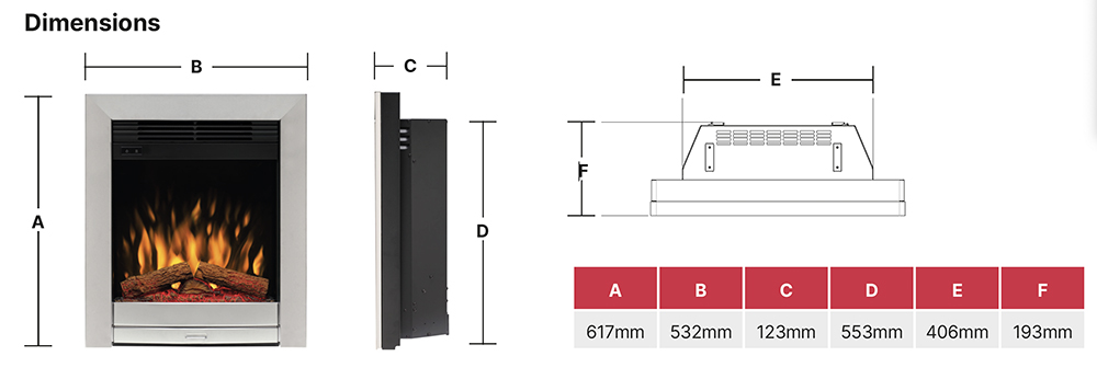 Dimplex Luna Electric Fire | Flames.co.uk