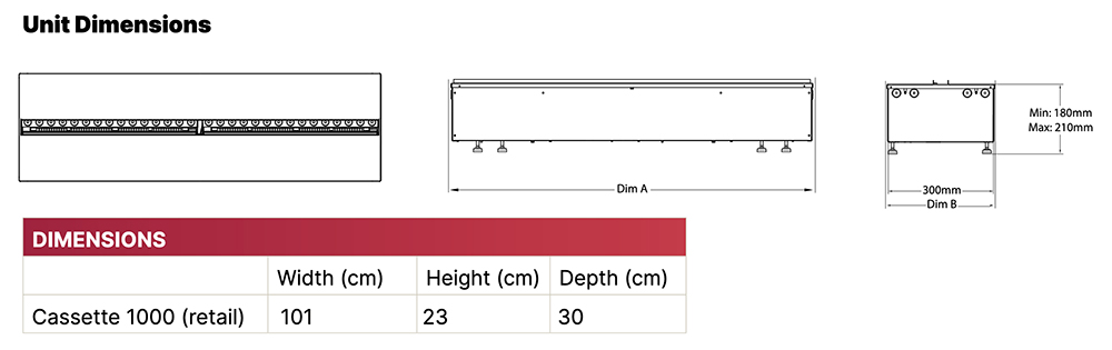 Dimplex Optimyst Cassette 1000 Retail Multi Electric Fire | Flames.co.uk