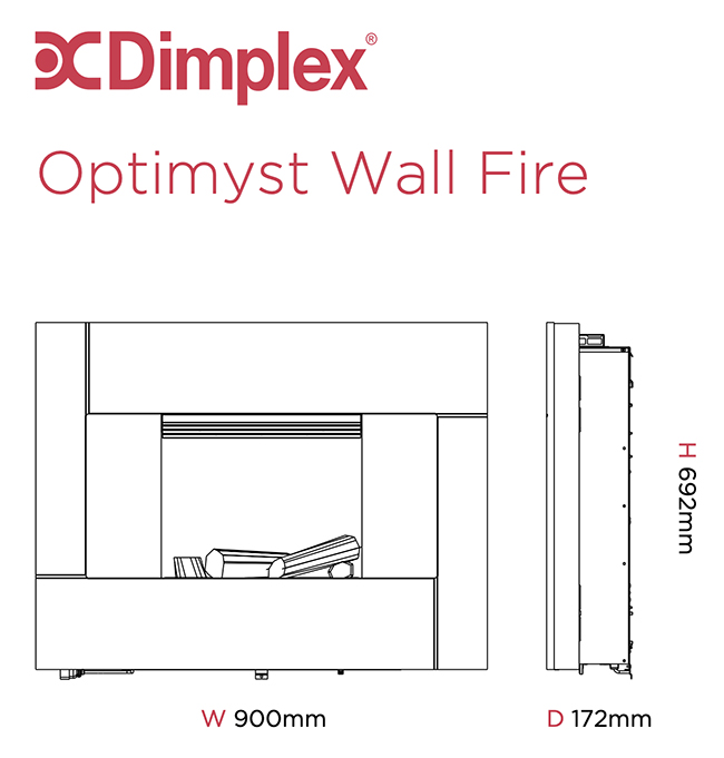 Dimplex Optimyst Wall Fire | Flames.co.uk