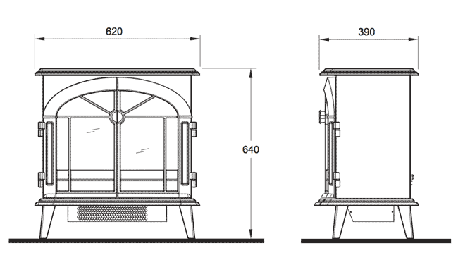 Dimplex Stockbridge Optiflame Electric Stove | Flames.co.uk
