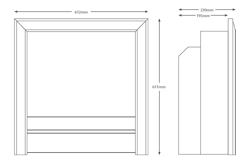 Elgin & Hall Calleos Chollerton 22" Widescreen Gas Fire | Flames.co.uk