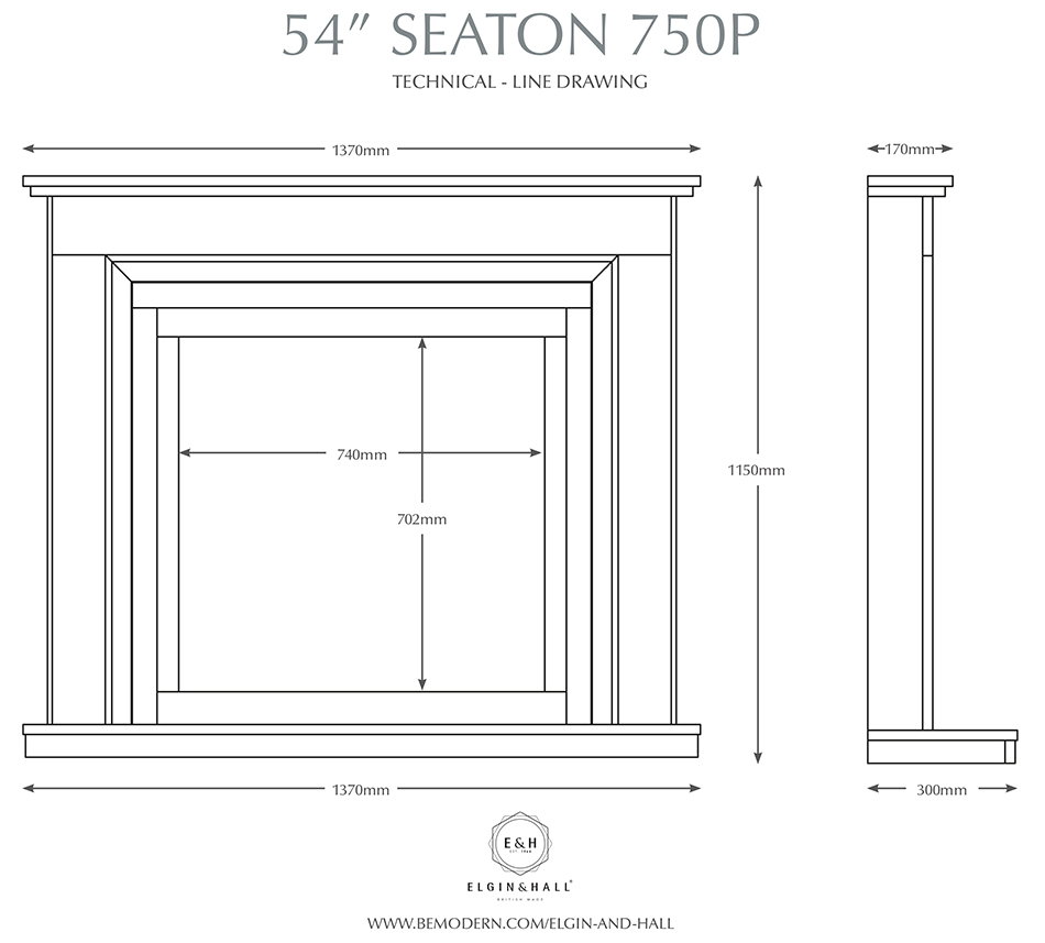 Elgin & Hall Seaton 750CF Marble Gas Fireplace Suite | Flames.co.uk