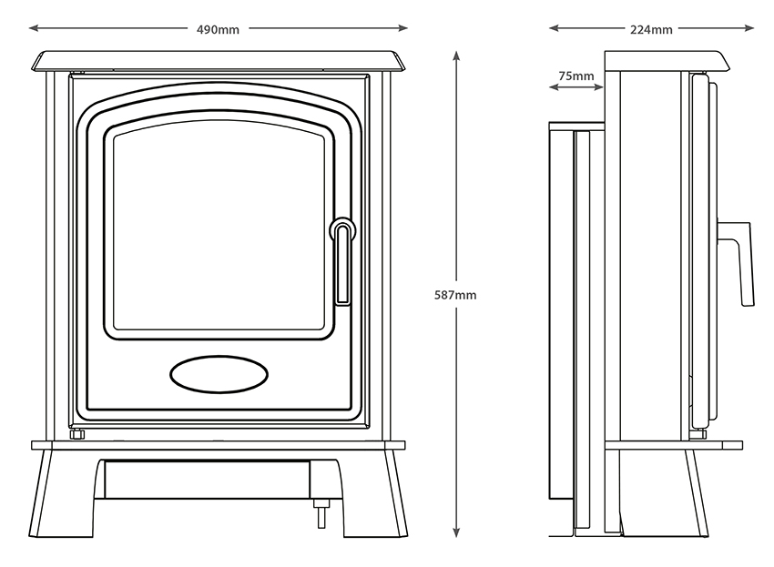 FLARE Hereford Inset Electric Stove | Flames.co.uk