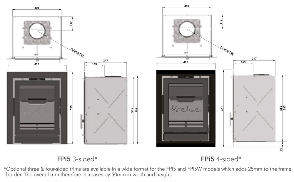 Fireline FPi5 Eco 5kW Multi-Fuel Inset Stove | Flames.co.uk