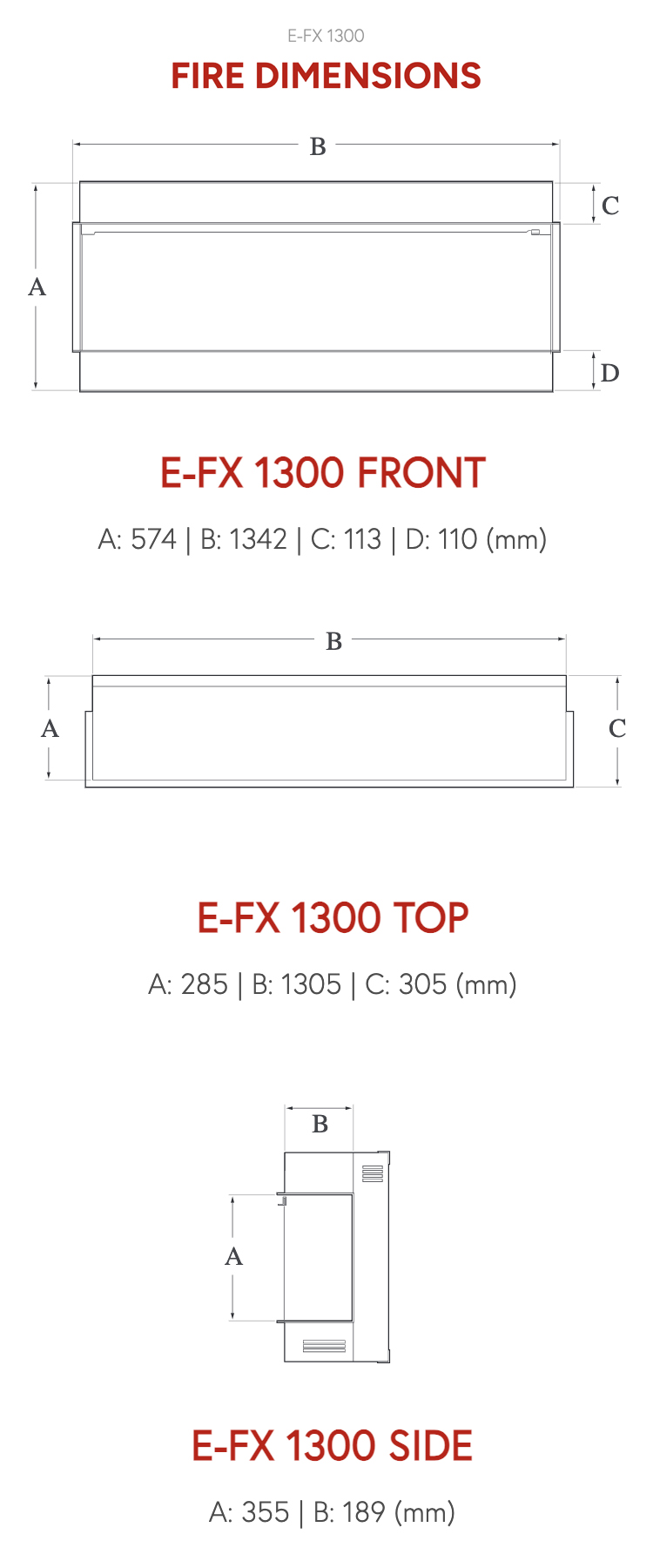 Flamerite E-FX 1300 Electric Fire | Flames.co.uk