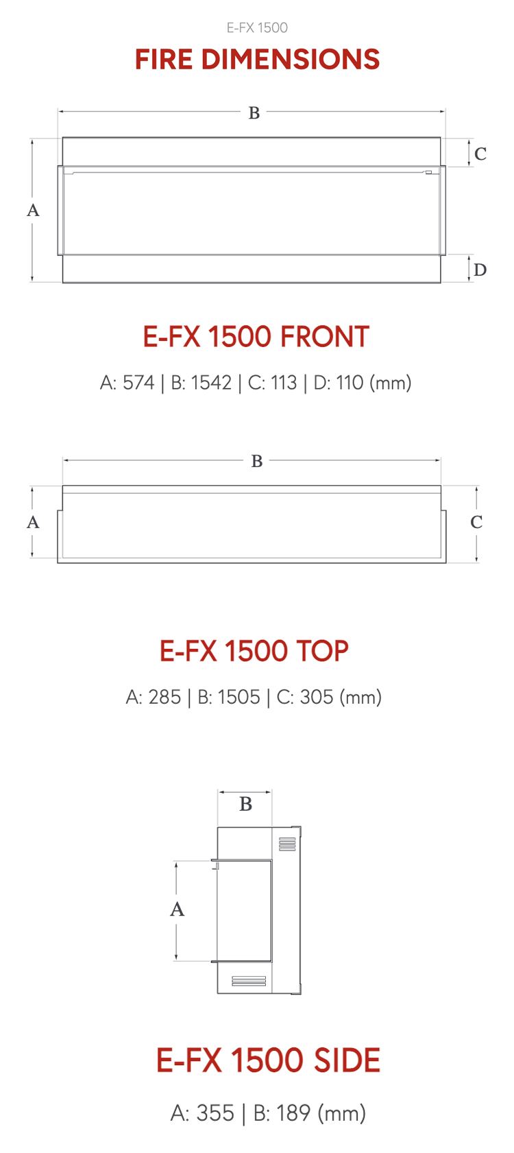 Flamerite E-FX 1500 Electric Fire | Flames.co.uk