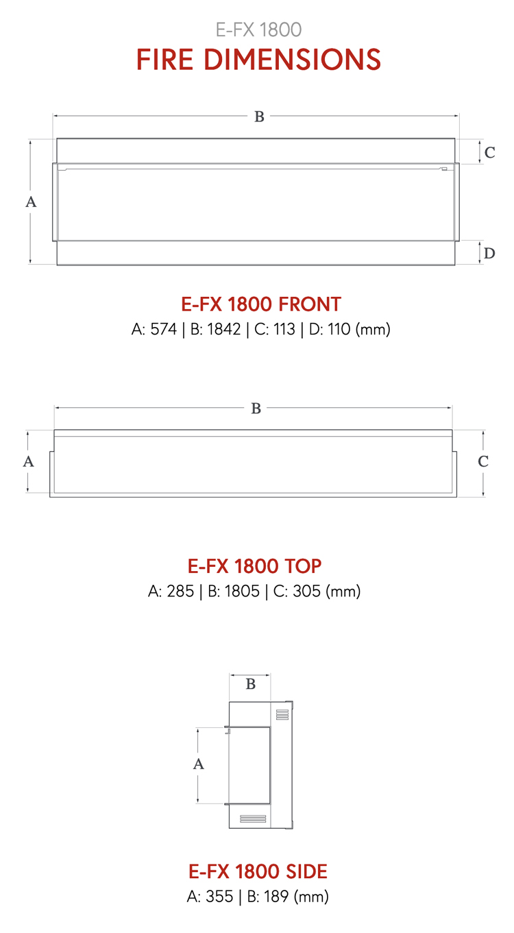 Flamerite E-FX 1800 Electric Fire | Flames.co.uk