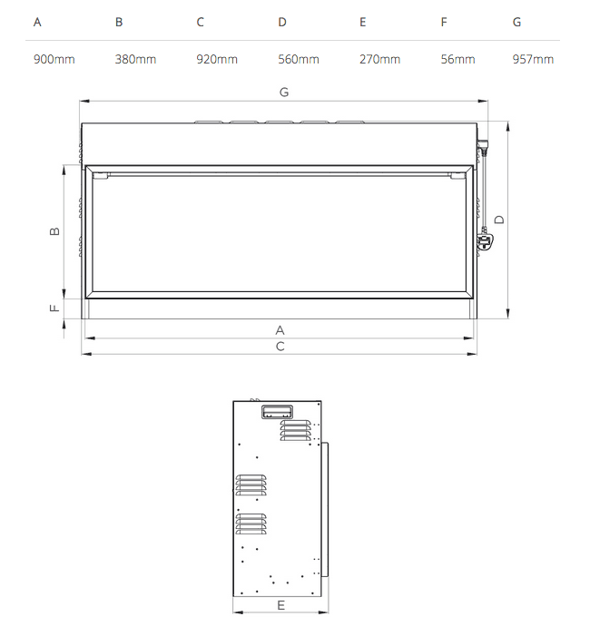 Electric Fire Dimensions - Design Talk