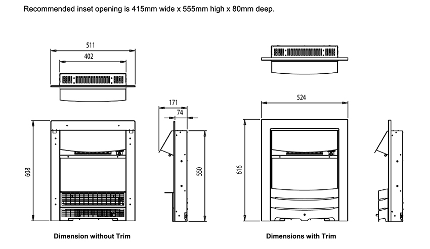 Legend Wraith Inset Electric Fire | Flames.co.uk