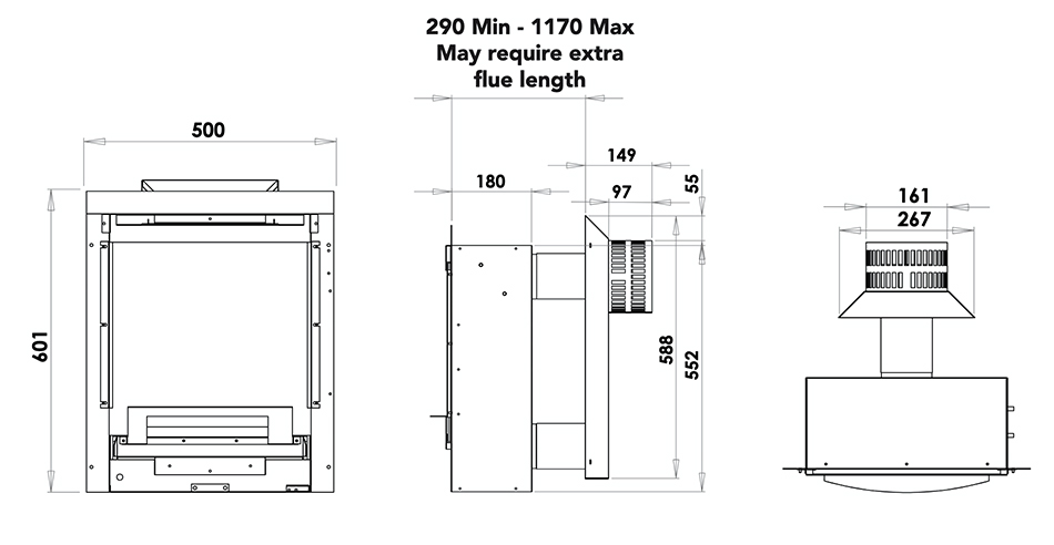 Paragon Focus RS Plus Balanced Flue Gas Fire | Flames.co.uk