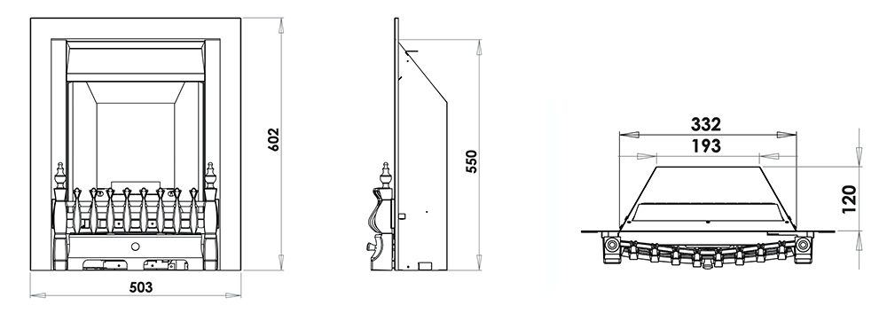 Paragon Slimline 3 Gas Fire | Flames.co.uk