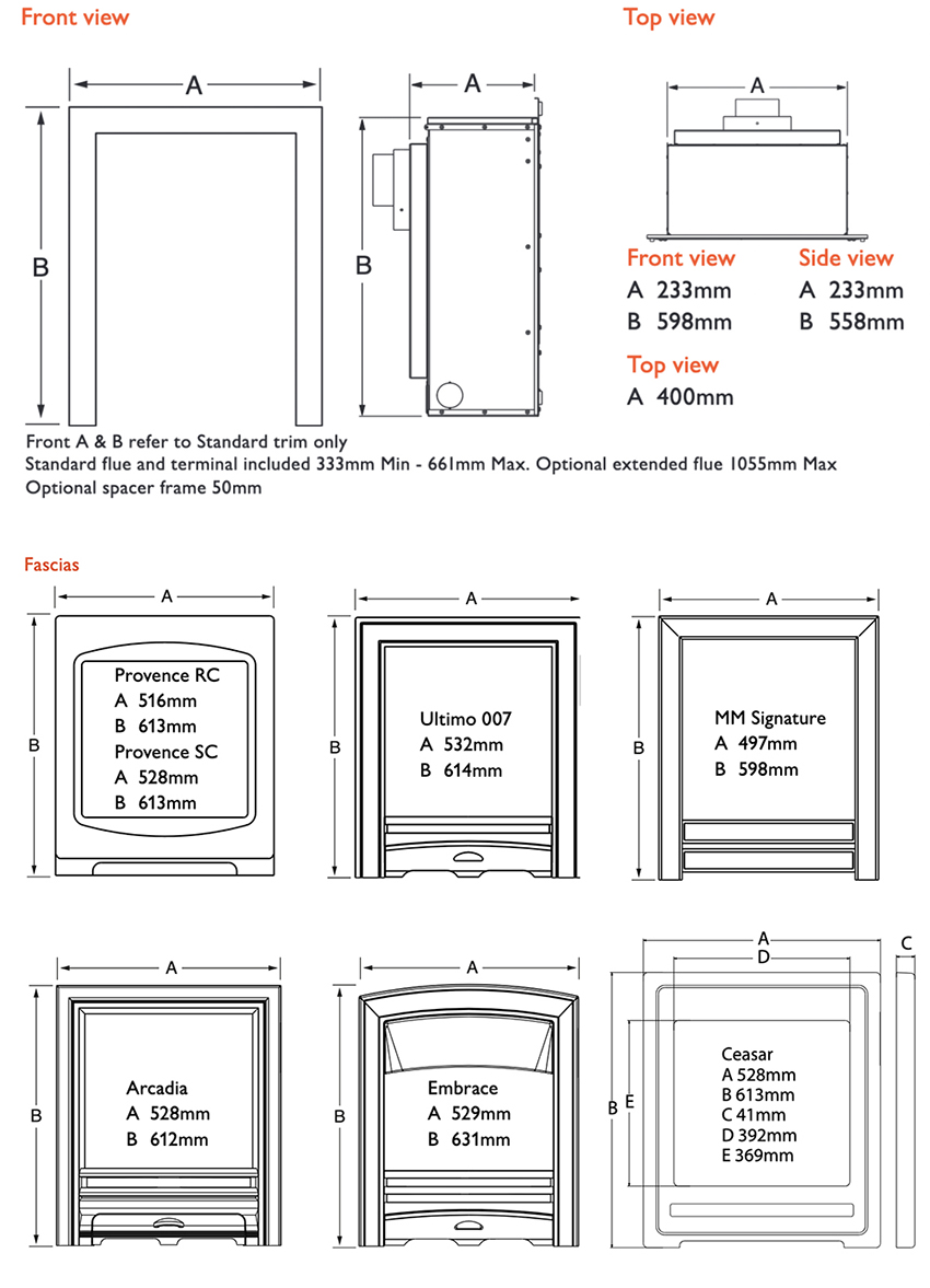 Collection by Michael Miller Passion HE Balanced Flue Gas Fire - Fascia ...