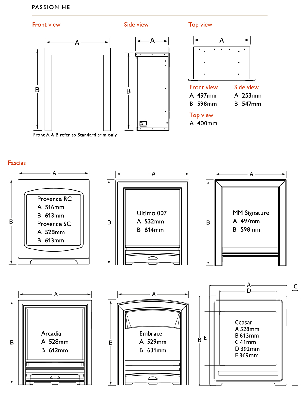 Collection by Michael Miller Passion HE Mk2 Gas Fire - Fascia Model ...