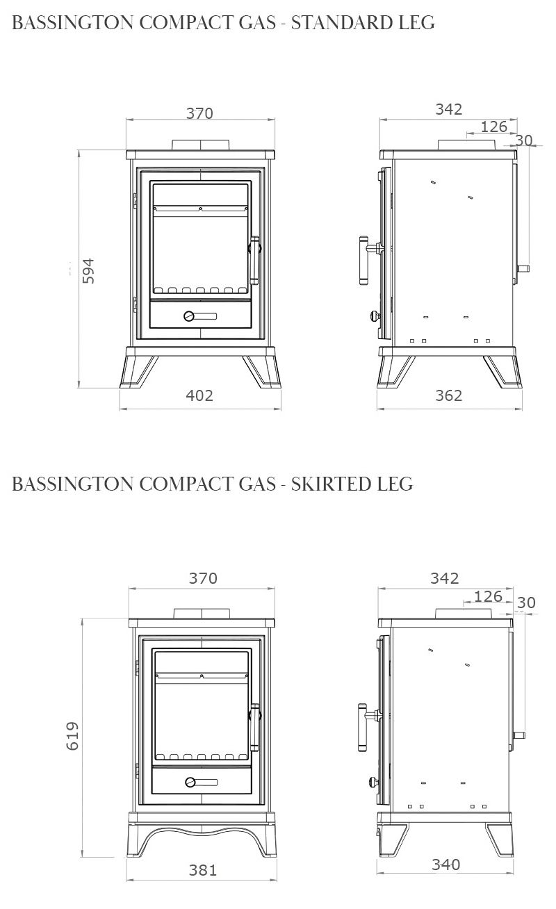 Penman Bassington Compact Gas Stove | Flames.co.uk