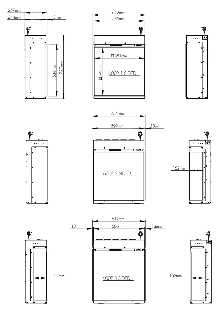 Elgin & Hall Pryzm Arteon 600 3SP Built-In Electric Fire | Flames.co.uk