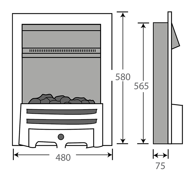 PureGlow Grace Illusion Electric Fire | Flames.co.uk