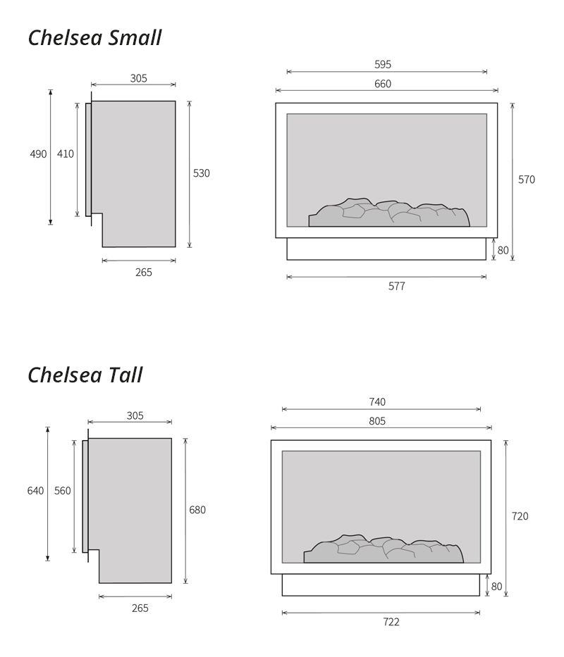 PureGlow Chelsea Built In Frameless Gas Fire | Flames.co.uk
