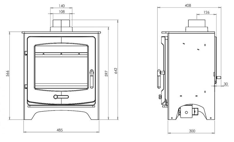 Qudos Vienna Gas Stove | Flames.co.uk