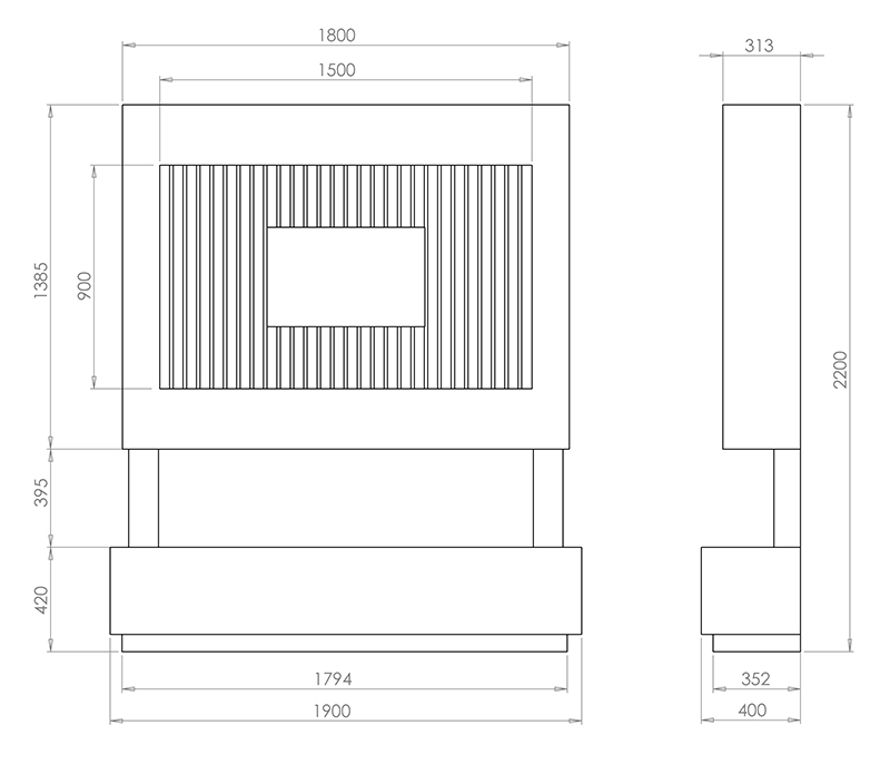 Vision E-Line Solus VS150 Electric Fire with Media Wall Suite | Flames ...