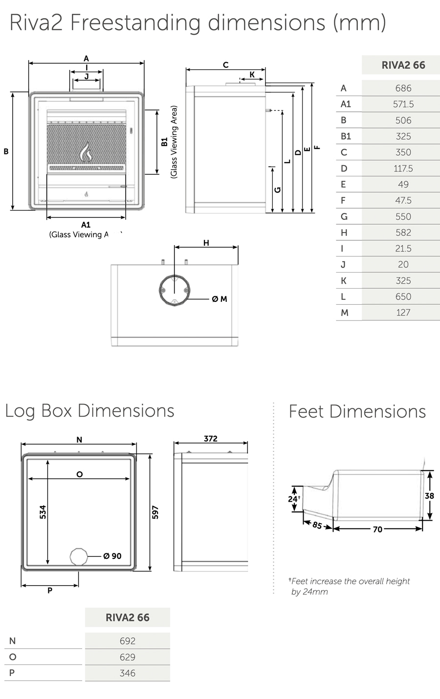 Stovax Riva2 66 Freestanding Wood Burning Stove | Flames.co.uk