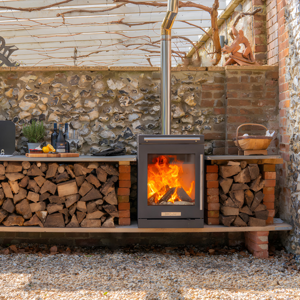 Legend Garden Cube - Outdoor Wood Burning Stove | Flames.co.uk