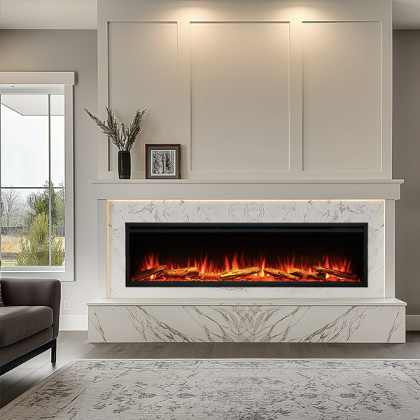 BlazeBright Oxford Deep Lux 1800 1-2-3 Sided Electric Fire | Flames.co.uk
