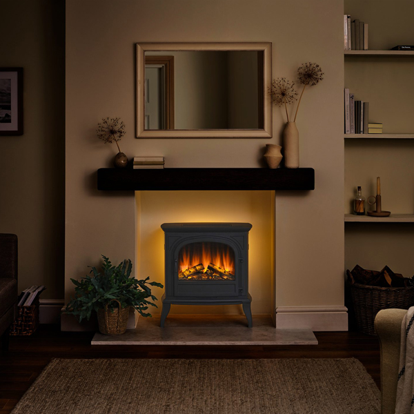 British Fires Hinton Cast Iron Electric Stove | Flames.co.uk