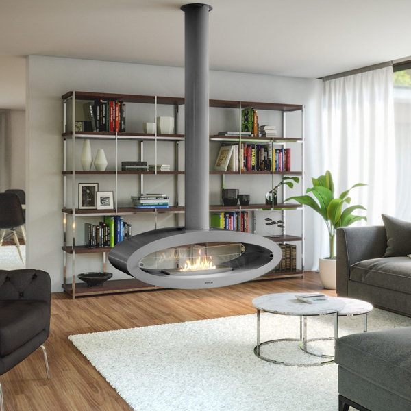 Henley Budapest Ceiling Hung Bioethanol Fire | Flames.co.uk