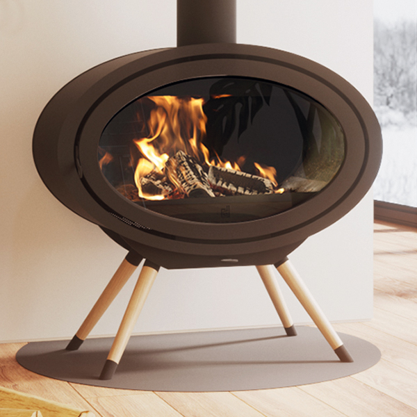 Exotic Round Wood Stoves Dik Geurts Oval Front Wood Burning Stove,