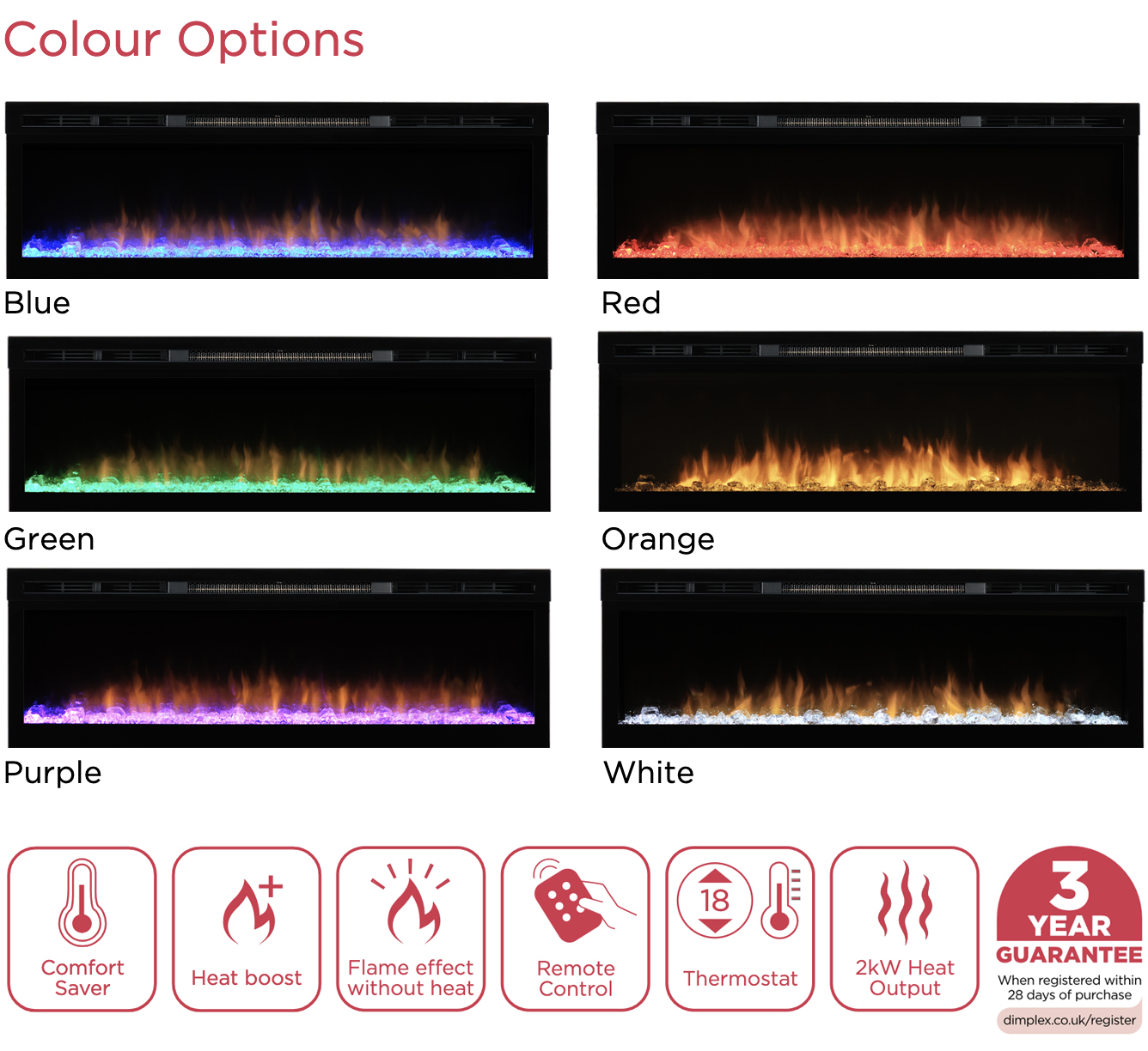 Dimplex Ignite 100 Inset Electric Fire | Flames.co.uk
