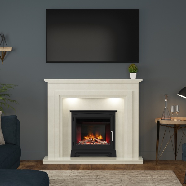 British Fires Hinton Cast Iron Electric Stove | Flames.co.uk