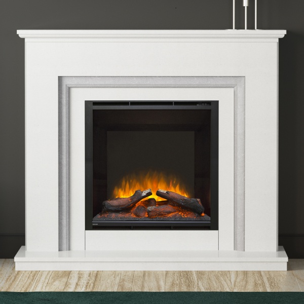 FLARE Madalyn Marble Electric Fireplace Suite | Flames.co.uk