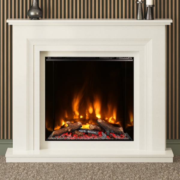 Elgin & Hall Kudosa Marble Electric Fireplace Suite | Flames.co.uk