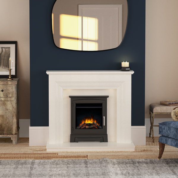 Elgin & Hall Vitalia Marble Fireplace | Flames.co.uk