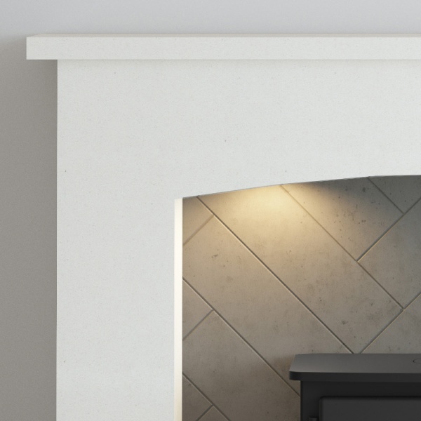 Elgin & Hall Woodbridge Marble Inglenook Suite | Flames.co.uk