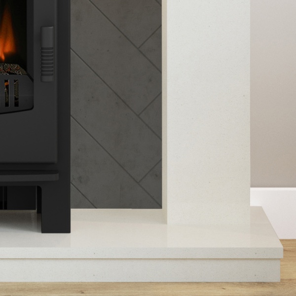 Elgin & Hall Woodbridge Marble Inglenook Suite | Flames.co.uk