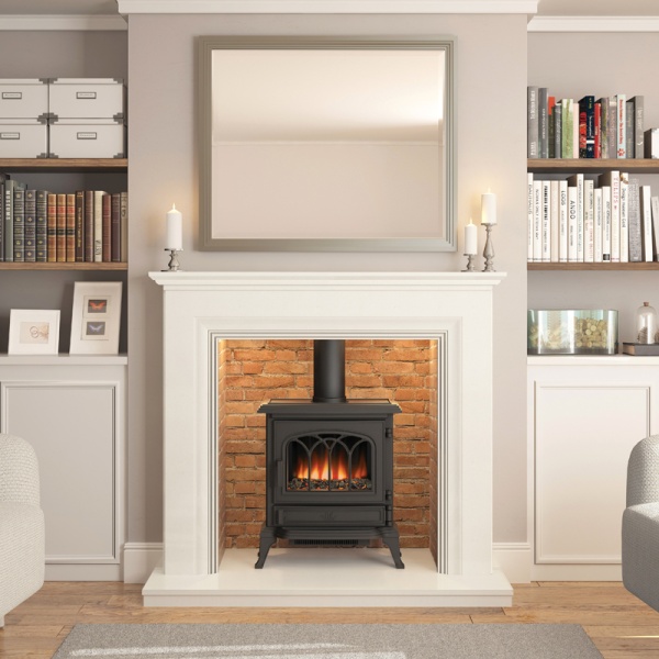 British Fires Hinton Cast Iron Electric Stove | Flames.co.uk