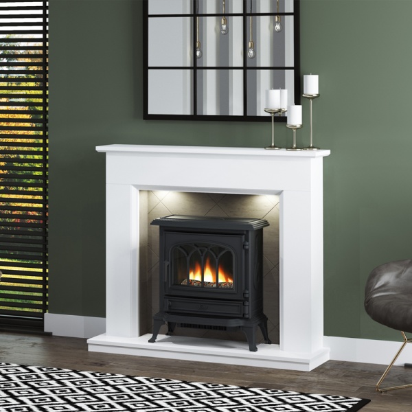British Fires Hinton Cast Iron Electric Stove | Flames.co.uk