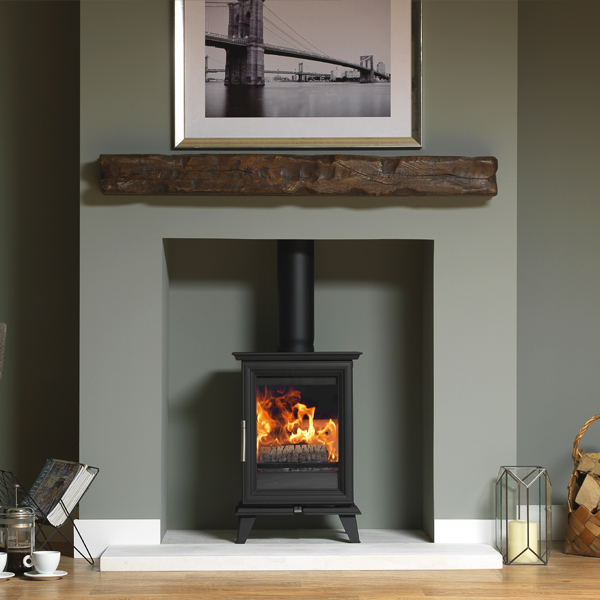 Fireline Woodtec 5W Wide Style Wood Burning Stove | Flames.co.uk