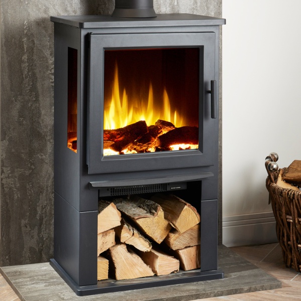 Firetti Naples with Log Store Electric Stove | Flames.co.uk